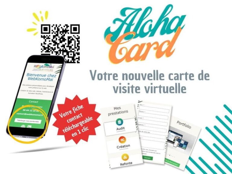 Aloha Card, votre carte de visite virtuelle chez WebKomoMai